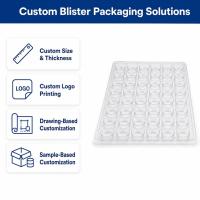 China Custom Clear PET Blister Tray 6x8 Cell Matrix Packaging Recyclable Eco Friendly Design for Consumer for sale