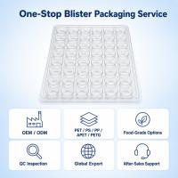 China Custom Clear PET Blister Tray 6x8 Cell Matrix Packaging Recyclable Eco Friendly Design for Consumer for sale