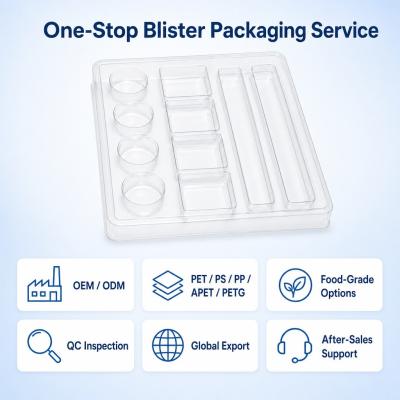 China Customized PET Blister Tray  Eco Friendly Clear Plastic Inner Liner Custom Packaging Insert for Electronics  Hardware for sale