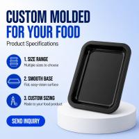 China Vacuum Skin Pack Disposable Black Plastic Tray  Food Packaging Commercial Direct Supply Pet Container for Food for sale
