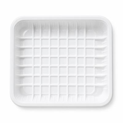 China Disposable PET Fresh Food Tray Thickened Thermoformed Blister Box for Fruit Meat Vegetable Supermarket Pet Container for Food for sale