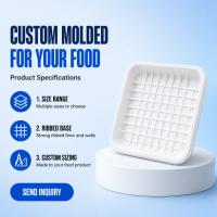 China Disposable PET Fresh Food Tray Thickened Thermoformed Blister Box for Fruit Meat Vegetable Supermarket Pet Container for Food for sale