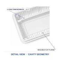 China Disposable PET Fresh Food Tray Thickened Thermoformed Blister Box for Fruit Meat Vegetable Supermarket Pet Container for Food for sale