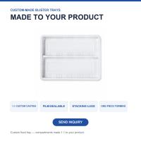 China Disposable PET Fresh Food Tray Thickened Thermoformed Blister Box for Fruit Meat Vegetable Supermarket Pet Container for Food for sale