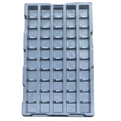 China Transparent Antistatic PVC Blister Tray Turnover Disposable Packaging Box for Makeup and Consumer Electronics for sale