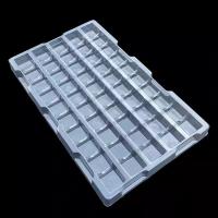 China Transparent Antistatic PVC Blister Tray Turnover Disposable Packaging Box for Makeup and Consumer Electronics for sale
