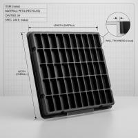 China Anti Static PET Blister Tray for IC Chip Semiconductor Packaging Custom Thermoformed ESD Tray for sale