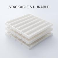 China Natural PP Anti Static Blister Tray ESD Plastic Turnover Tray for Electronic Components Parts Packaging for sale