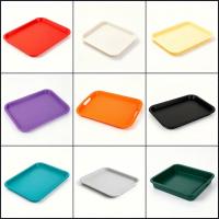 China Thickened Plastic Catering Tray Rectangular Fast Food Shop Canteen Hotel Serving Tray Multi Color Commercial Tray for sale