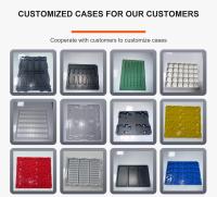 China 0.6mm Coated Clear PET Blister Tray Source Factory Custom Insert Tray for Precision Consumer Electronic Components Packaging ODM for sale