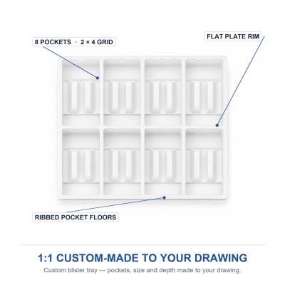 China Custom Blister Inner Tray PET  Clear Clamshell Packaging Plastic Storage Box Low MOQ Supplier Packaging Boxes Plastic for sale