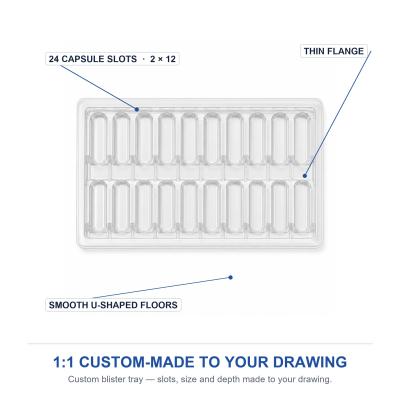 China Custom Blister Packaging Plastic Box With PET Liner for Hardware Transparent Tray Custom Packaging Boxes Plastic for sale