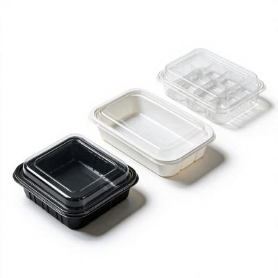 China Shelf Merchandising Clear PET Food Blister Box Multi Divider Tray for Dessert Cut Fruit Protective Packaging for sale