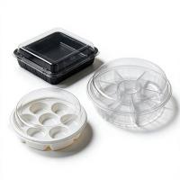China Shelf Merchandising Clear PET Food Blister Box Multi Divider Tray for Dessert Cut Fruit Protective Packaging for sale