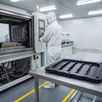 China Anti Static Thermoformed Blister Tray PET ABS PP PC Custom IC Tray for SMT PCB Assembly Semiconductor Chip Components OEM for sale