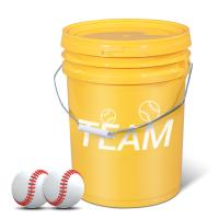 China Custom Logo 5 Gallon Plastic Baseball Softball Training Bucket with Food-Grade Material and Multiple Packaging Options for sale