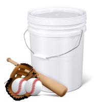 China Custom Logo 5 Gallon Plastic Baseball Softball Training Bucket with Food-Grade Material and Multiple Packaging Options for sale