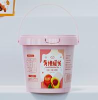 China Food Grade IML 7 Gallon Plastic Bucket with Lids for Chocolate Butter Storage for sale
