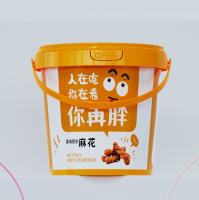 China Round 300ml to 5L IML Food-Grade Container for Peanut Butter, Shea Butter and Sauces Packaging for sale