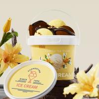 China Round IML Food Grade Biscuit Packing Bucket 1-5L Capacity for Shea Butter Chocolate Spread with Custom Colors for sale