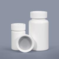 China Child-Proof Cap Round Plastic Pill Bottles 100ml Medicine Storage Containers with CRC Safety Closure for sale