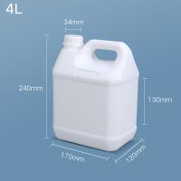 China 1 Gallon Fluorinated HDPE Square Jerry Can with Screen Printing - 235mm Height 51mm Neck Diameter for sale