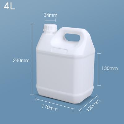 China 1 Gallon Fluorinated HDPE Square Jerry Can with Screen Printing - 235mm Height 51mm Neck Diameter for sale