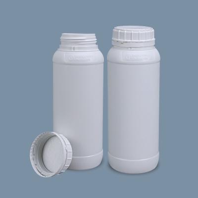 China 1000ML Round Fluorinated Plastic Bottles - Recyclable Reagent Grade Chemical Containers for sale