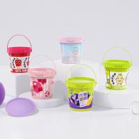 China Round 750ml PP Plastic Food Grade Customized IML Container for Beverages Chocolate Spread and Sauces for sale