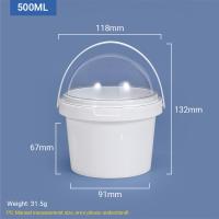 China Capacity Customized 500ml Transparent White PP Plastic Container for Chocolate Spread for sale