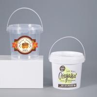 China Food Grade Plastic Candy Buckets 1-5 Gallon Capacity with Lids and Handles for Halloween Storage for sale
