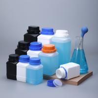 China 250 ML 500 ML 1000 ML Empty Wide Mouth Reagent Plastic Square Bottle With Inner Cap for sale