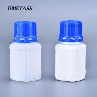 China Square White HDPE Plastic Lab Bottles Reagent Chemical Storage 60ml-250ml for sale