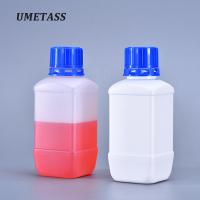 China Square White HDPE Plastic Lab Bottles Reagent Chemical Storage 60ml-250ml for sale