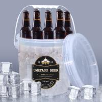 China 5L 6L Plastic Bucket for Food Grade Popcorn Cereals Ice Grain Pail Clear Container for sale