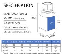 China Narrow Mouth Chemical Reagent Bottle Lab 16oz 500ml Plastic Containers With Lids for sale