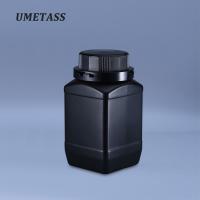 China Chemical Experiment 500ml Square Shape PE Lab Reagent Bottle with Plastic Screw Cap for sale