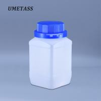 China Chemical Experiment 500ml Square Shape PE Lab Reagent Bottle with Plastic Screw Cap for sale