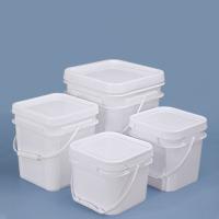 China 10L Square Plastic Barrel with Lid and Handle for Food, Paint, Shea Butter and Sauce Packaging for sale