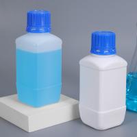 China 250ml White Square Recycled Chemistry Reagent Bottle HDPE Plastic Lab Bottles for sale