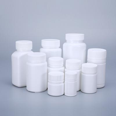 China Plastic Type HDPE Bottle for Pill Capsules Vitamin Empty White Solid Medicine for sale