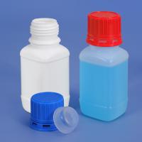 China 100ml HDPE Square Laboratory Reagent Bottle Containers Screw Cap for sale