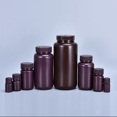 China 100ml PP Brown Amber Reagent Bottle with Screw Cap for Chemical Industry Storage for sale