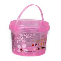 China Customrized Logo Mini Plastic Buckets For Pet food Storage Container 0.3L 0.5L 1L for sale