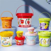 China Customrized Logo Mini Plastic Buckets For Pet food Storage Container 0.3L 0.5L 1L for sale