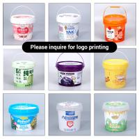 China IML Printing Plastic Buckets for Food Storage 300ml to 5L Capacity with Custom Colors for sale