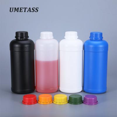 China 1L HDPE Collar Empty Plastic Bottle for Pesticides and Dry Chemicals Custom Packaging for sale