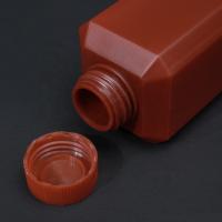China 250ml HDPE Square Brown Reagent Bottle for Chemical Storage - Industrial Grade with 250ml Capacity for sale