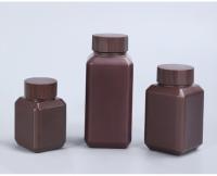 China 250ml HDPE Square Brown Reagent Bottle for Chemical Storage - Industrial Grade with 250ml Capacity for sale