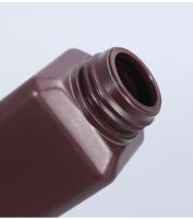 China 250ml HDPE Square Brown Reagent Bottle for Chemical Storage - Industrial Grade with 250ml Capacity for sale